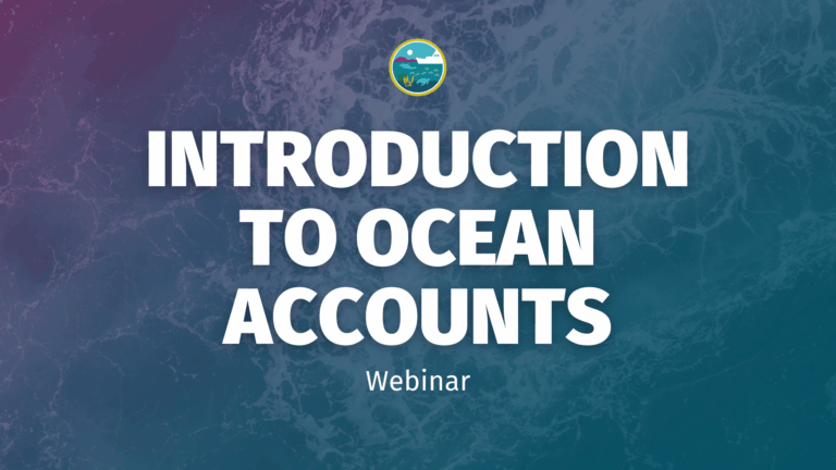 Webinar: Introduction to Ocean Accounts - Belmont Forum